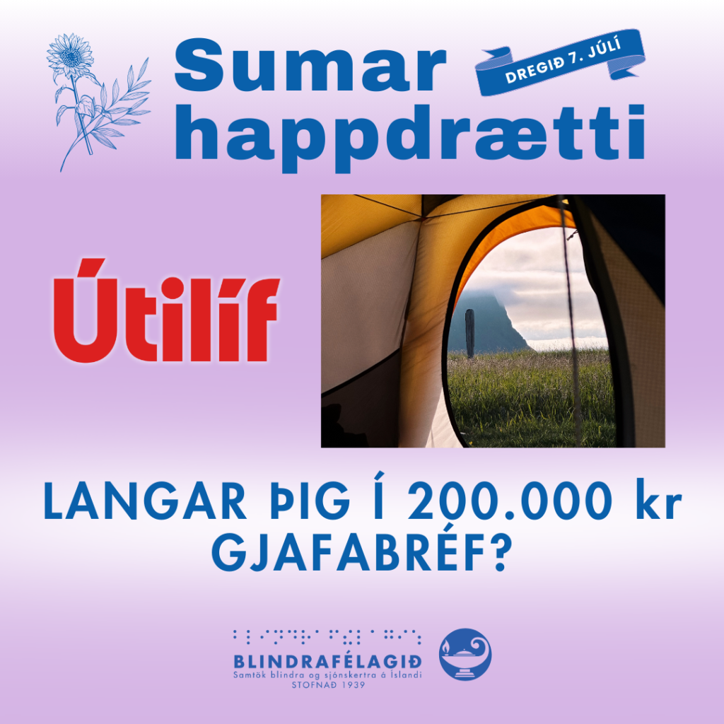 Happdrætti Blindrafélagsins Sumar 2025 - Blindrafélagið